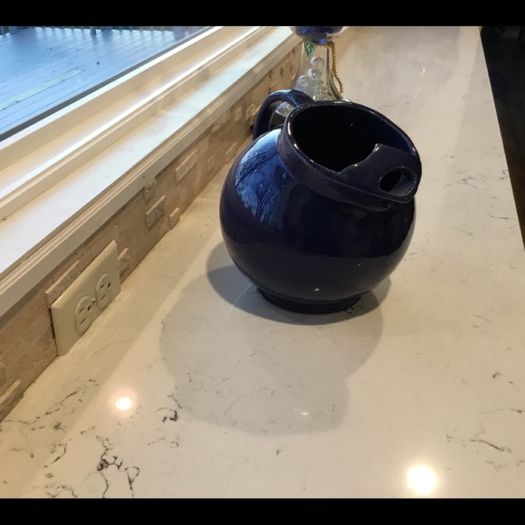 Vintage | Dining | Vintage Fiestaware Cabalt Blue Stoneware Pitcher ...